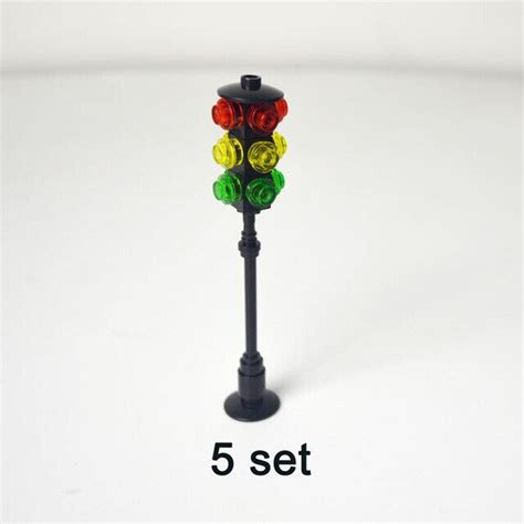 City Train Bridge Traffic Light For Lego Kit Building Blocks Sets Diy