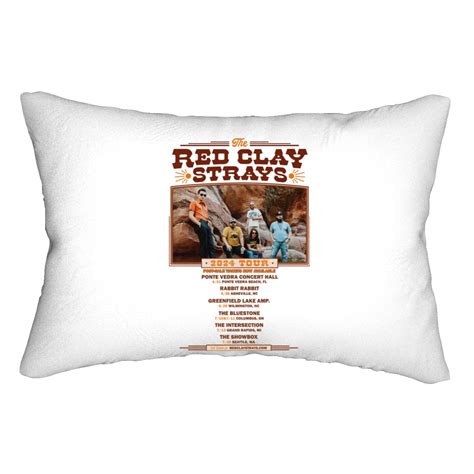 The Red Clay Strays Tour Lumbar Pillows 2024 Tour Merch