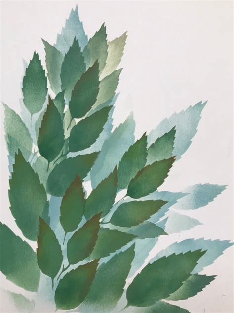 Leaf Cluster Stencil Etsy