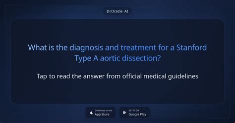 What Is The Diagnosis And Treatment For A Stanford Type A Aortic Dissection
