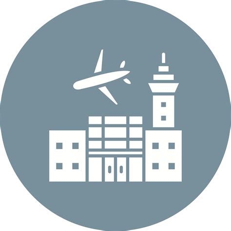 Airport Glyph Circle Background Icon 6673724 Vector Art At Vecteezy