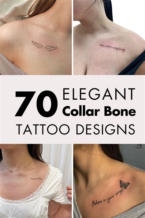 Elegant Collar Bone Tattoos Tazimi Temporary Tattoos For