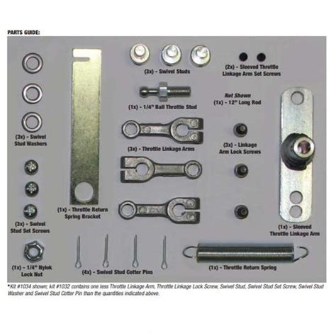 Edelbrock 1032 94 Carb Throttle Linkage Rod Kit Dual Carb Standard