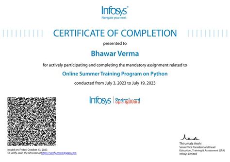 Infosyssummertraining Python Codingjourney Techskills Bhawar Verma