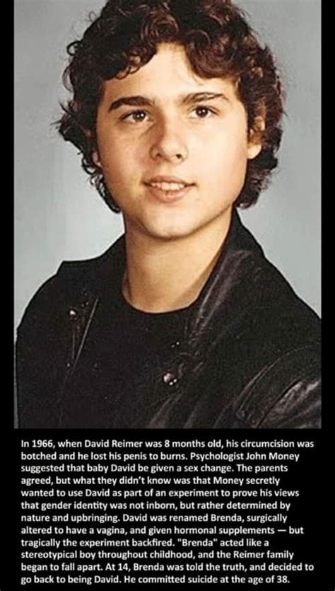Project David Reimer John Money Gender Reassignment Controversy The