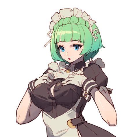 Safebooru 1girl O Blue Eyes Bob Cut Braid Breasts Crown Braid