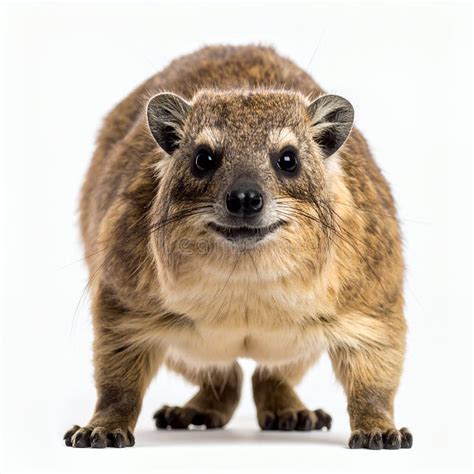 Adorable Rock Hyrax Looking Directly Forward With Curious Expression On