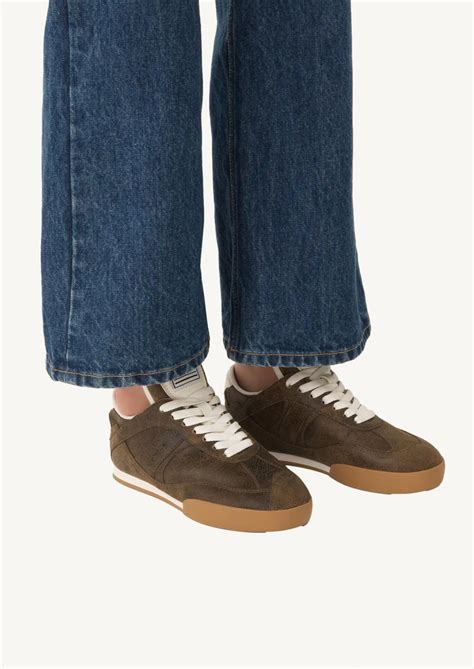 Baskets Chloé Kick Cuir Marron Chloé