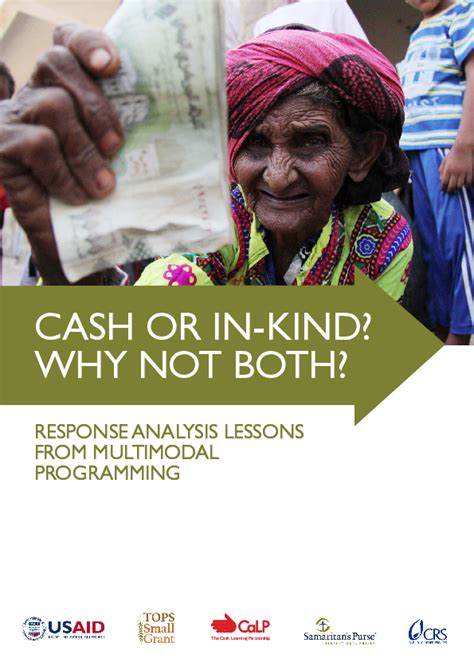 Cash Or In Kind Why Not Both Response Analysis Lessons From