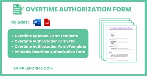 FREE Overtime Authorization Form Samples PDF MS Word Google Docs Excel
