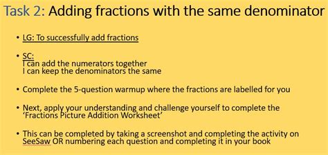 Adding Fractions 34Auburn Primary Babe
