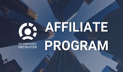 Affiliate Program My Personal Recruiter
