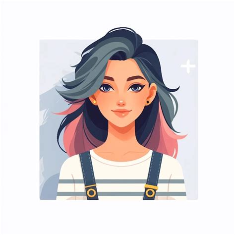 Premium Photo Young Fashionable Girl Vector Flat Illustration