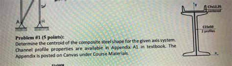 Solved C7x12 25 Centered V C15x50 2 Profiles Problem 1 5