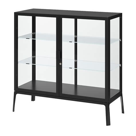Milsbo Glass Door Cabinet Anthracite 3934x3938 Ikea