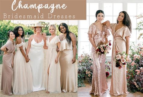 ️ 18 Best Champagne Bridesmaid Dresses 2024 Hi Miss Puff