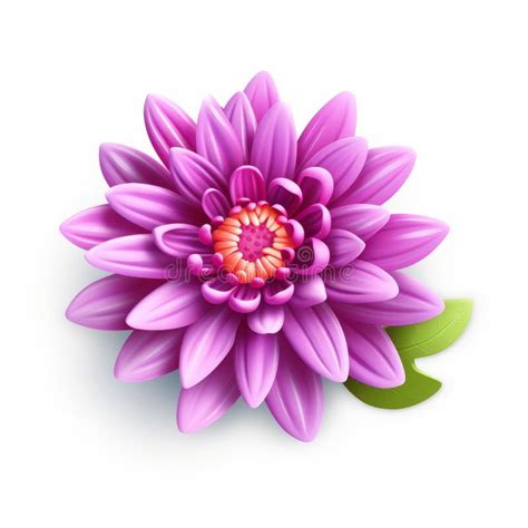 Aster 3d Icon Cartoon Clay Material With Nintendo Isometric Spot Light Stock Illustration