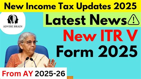 New Itr V Form New Itr Forms 2025 Itr Itrv Tax Incometax Youtube