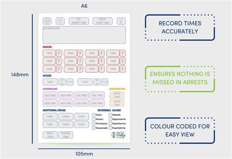Prehospital Resuscitation Cardiac Arrest Notepad For Paramedics