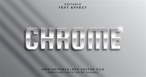 Editable Text Style Effect Chrome Text Style Theme Stock Vector Illustration Of Signs Style