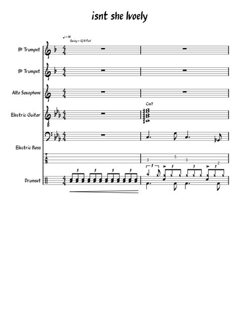 Isnt She Lovely Stevie Wonder Sheet Music For Saxophone Alto