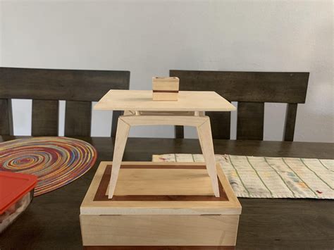 Tiny Table On A Box With A Tiny Box On Top Of The Tiny Table R Woodprojects