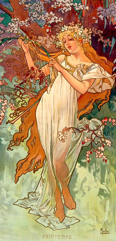 The Four Seasons 1896 By Alphonse Mucha Archiveofillustration On Tumblr