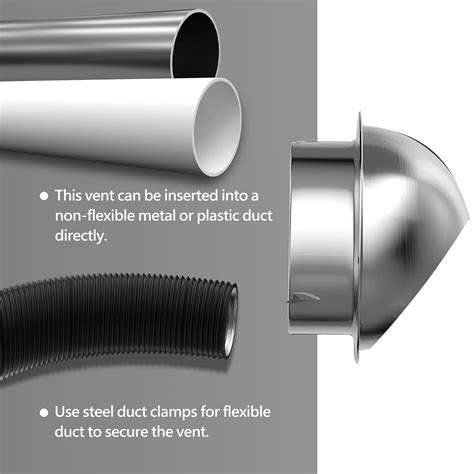 10 Inch Dryer Vent Cover Stainless Steel Round Exhaust