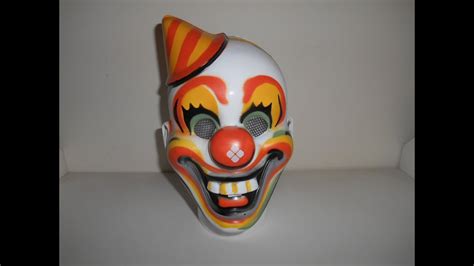 Spirit Halloween Vintage Clown Half Mask Review Youtube