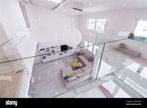 Interior Of A Luxury Stylish Modern Open Space Design Two Level