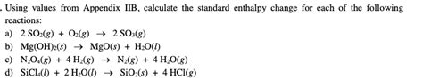 using values from appendix iib calculate the
