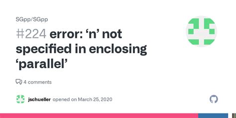 Error ‘n Not Specified In Enclosing ‘parallel · Issue 224 · Sgppsgpp · Github