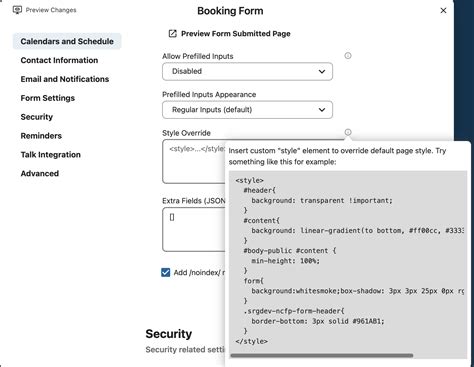 Hide Header When Embeding Appointment In Iframe ℹ️ Support