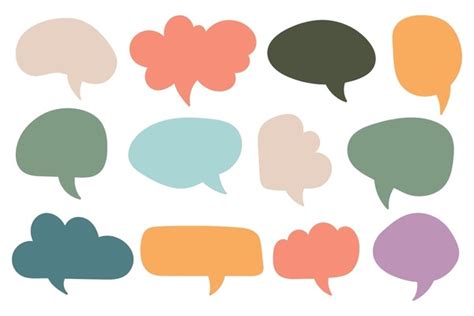 Communication Bubbles Colorful Over 194765 Royalty Free Licensable