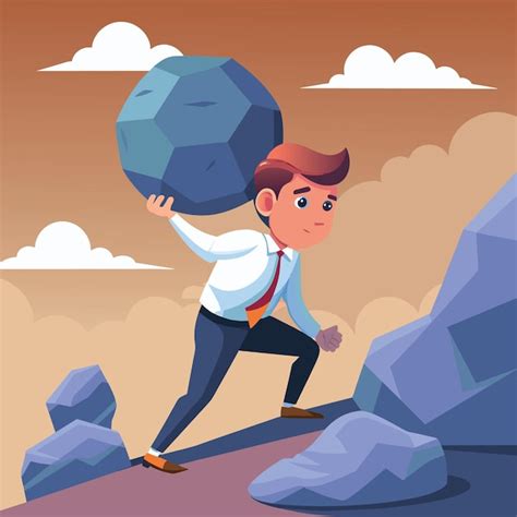 Difficult Task Problem Or Difficulty To Achieve Success Overcome Challenge Over Burden Or Heavy