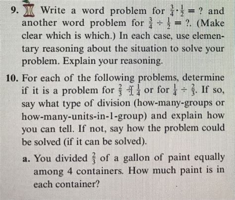 Solved Write A Word Problem For And Another Word Chegg