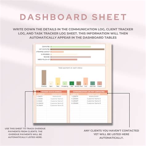 Client Tracker Google Sheets Client Management Template Editable