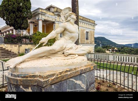 Statue Of Achilles Dying Shot In The Foot With An Arrow Gardens Of