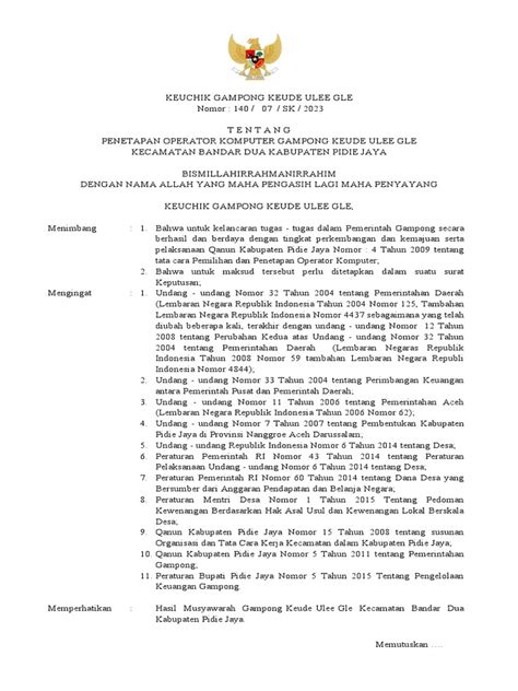 Operator Komputer Pdf Pengelolaan Keuangan And Uang Hukum