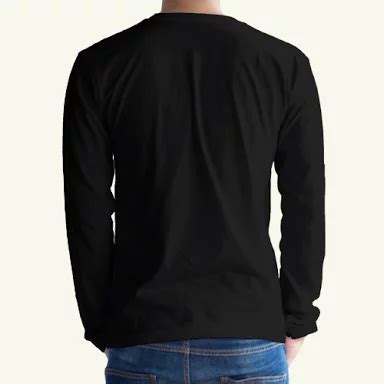 Detail Kaos Polos Hitam Lengan Panjang Depan Belakang Koleksi Nomer