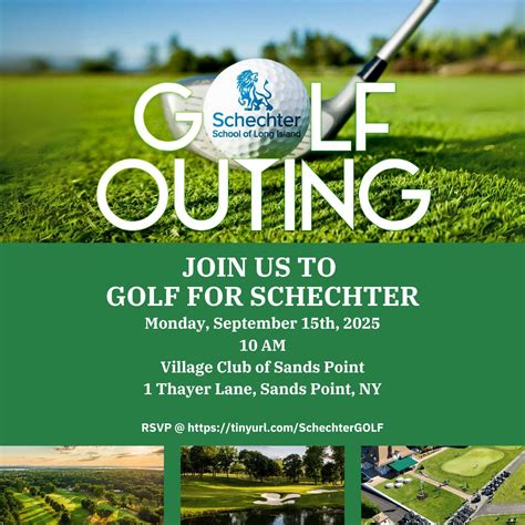 Schechter 🏌️‍♂️ Save The Date 🏌️‍♀️ Were Thrilled To Announce That The Annual Schechter Golf