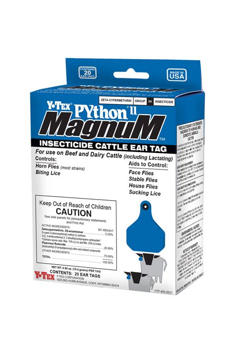 Y Tex Python Ii Magnum Insecticide Cattle Ear Tag Ganddfarms