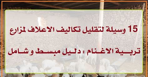 كتاب 15 وسيلة لتقليل تكاليف الاعلاف لمزارع تربية الاغنام دليل مبسط و شامل