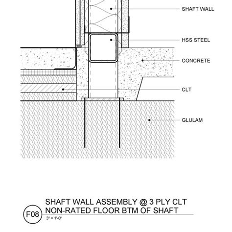 Shaft Wall Assembly At 1 Hr Rated Floor And 1 Hr Shaft Woodworks Wood