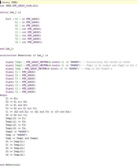 Solved Need Help Writing A Test Bench For Vhdl Code Below
