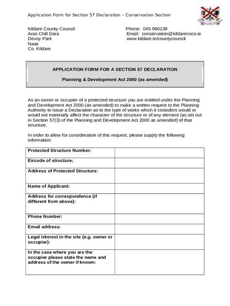 Section 57 Application Ms Word 54kb Doc Template Pdffiller