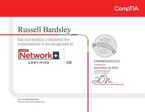 Comptia Security Ce Certificate Pdf