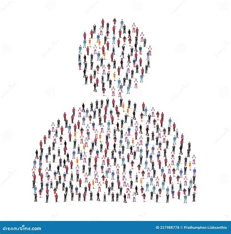 Un Symbole Populaire Fait Dun Grand Groupe De Personnes Illustration