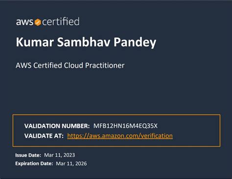 Kumar Sambhav Pandey On Linkedin Starting To Explore Another Avenue With Aws Certified Cloud