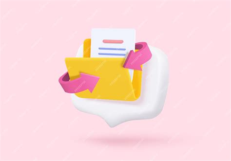 Premium Vector 3d File Transfer Of Document In Folder File Transfer
